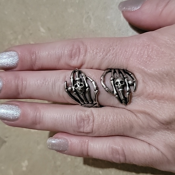 Jewelry | Skull Skeletal Hands Wrap Ring | Poshmark